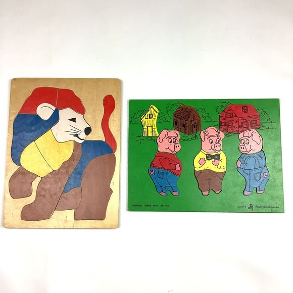 Judy Instructo | Toys | Lot Of 2 Wooden Puzzle 36 Y Judy Instructo ...